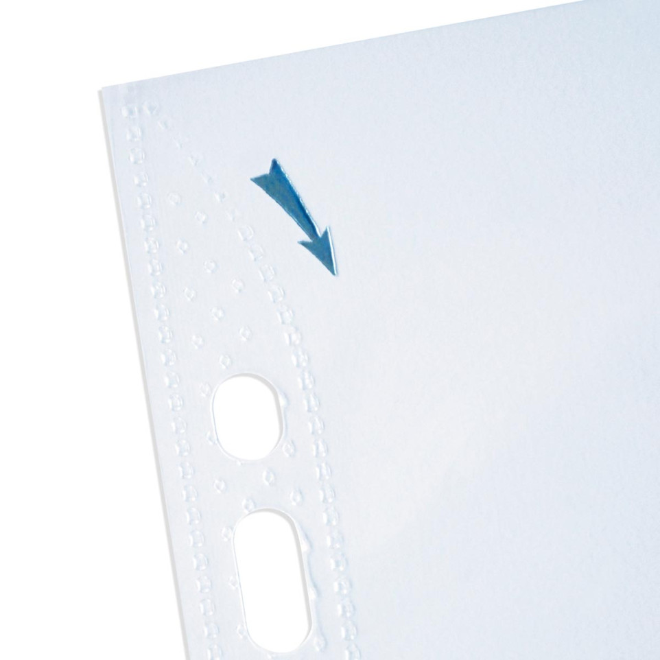 OXFORD Quick'in pochette perforée, A4, en PP clair, 11 trous, 70 micron ...