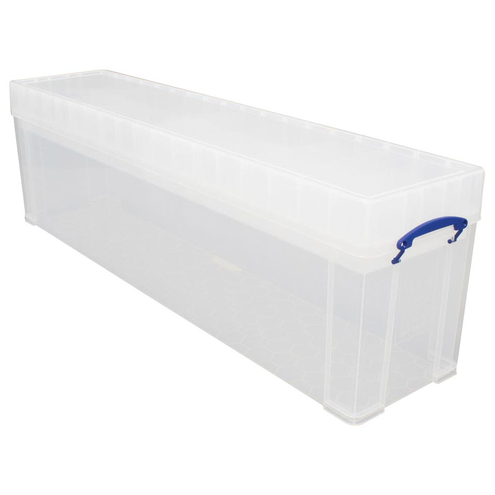 Really Useful Box 77 l, transparent, emballé individuellement en carton