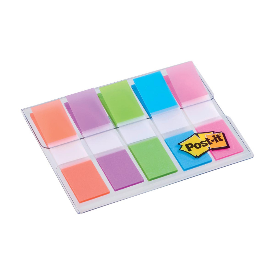 Post-it Index, ft 11,9X43,2 mm, blister avec 5 couleurs, 20 par couleur