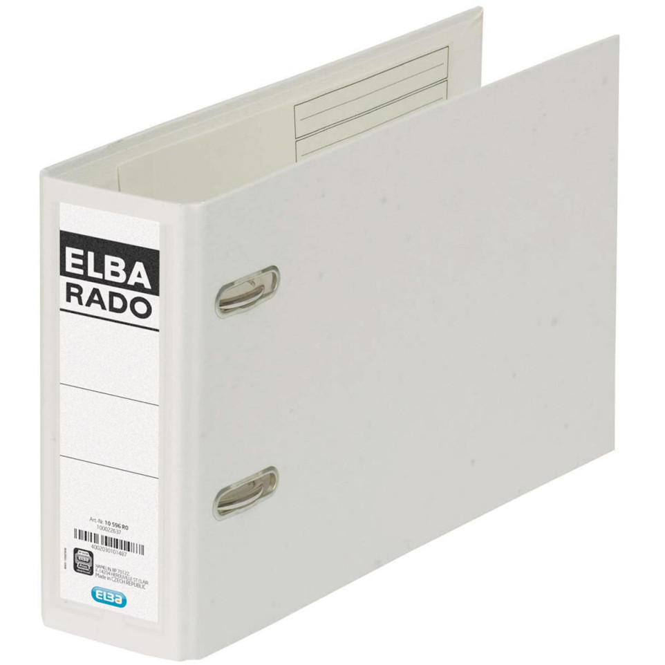 Elba Rado Plast classeur pour ft A5 oblong, blanc, dos de 7,5 cm