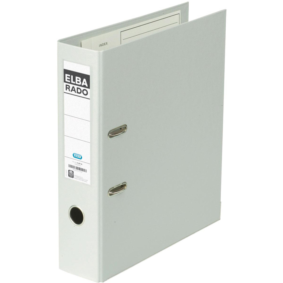 Elba Rado Plast classeur, gris, dos de 8 cm