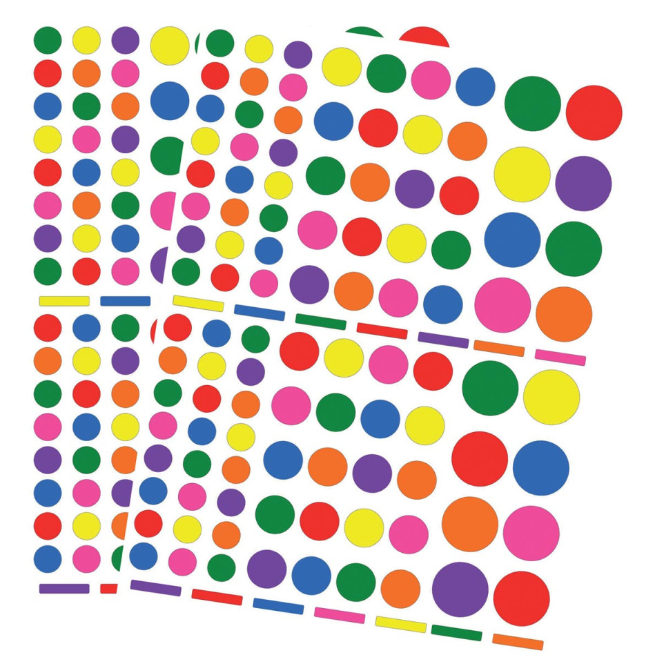 Apli Kids gommettes enlevables, cercle, blister de 624 pièces en ...
