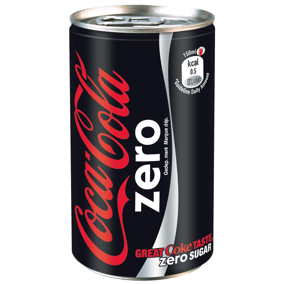 Coca-Cola Zero boisson rafraîchissante, mini canette de 15 cl, paquet ...