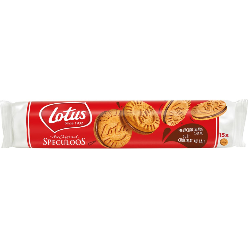 Lotus speculoos fourrés, 150 g, crème au chocolat, paquet de 9 rouleaux