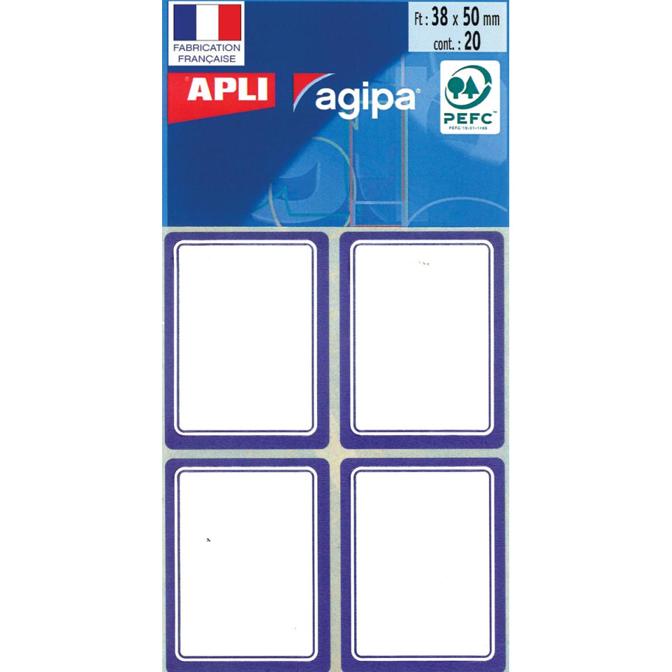 Agipa étiquettes écoliers ft 38 x 50 mm (l x h), 32 étiquettes par étui ...