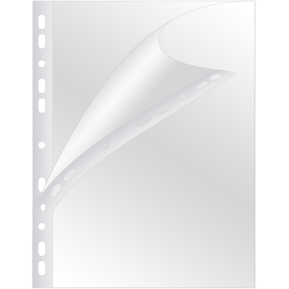 Q-CONNECT pochette perforée A4 perforation 11 trous PP lisse, paquet de ...