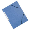 Q-CONNECT farde à rabats, A4, 3 rabats et élastiques, carton, bleu