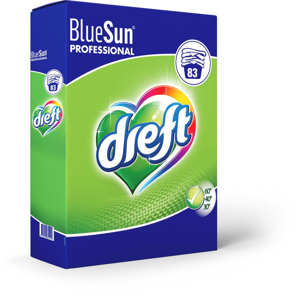 Dreft BlueSun Professional lessive en poudre, boîte de 5,4 kg, 83 doses