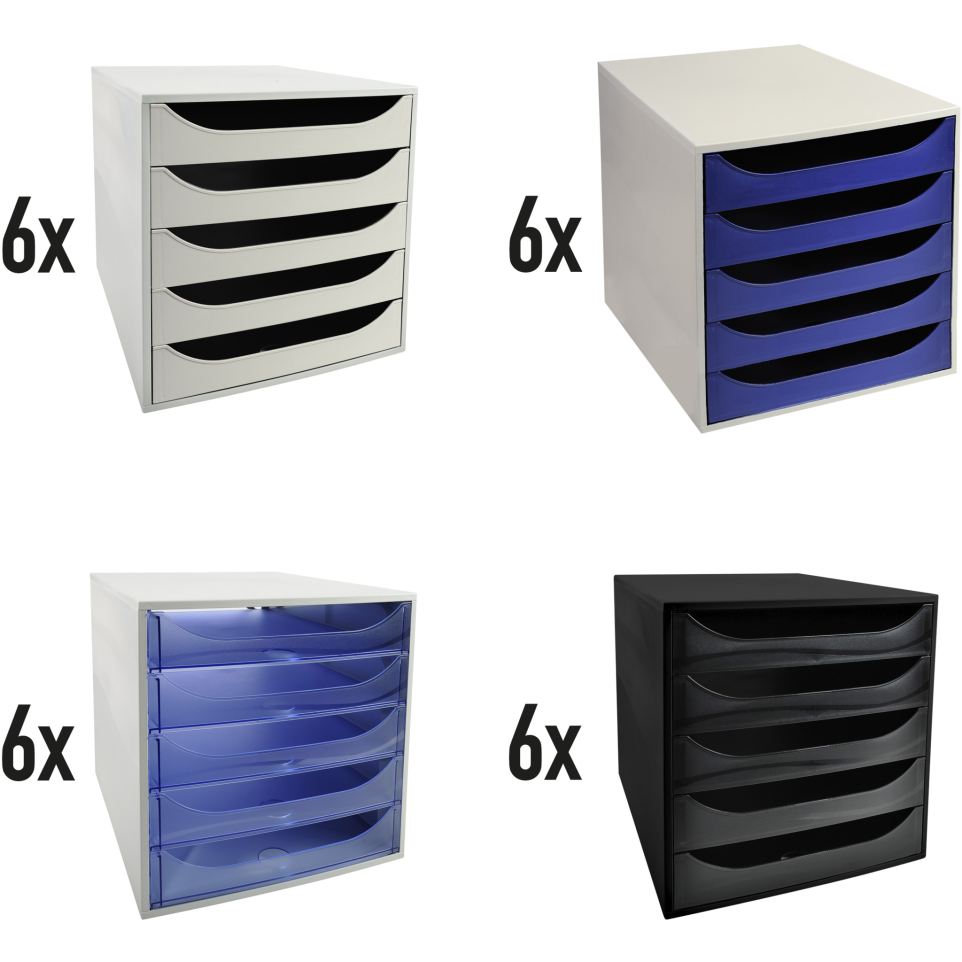 Exacompta ECOBOX+ Economy Drawer Set (5 Drawers)/ Pc.