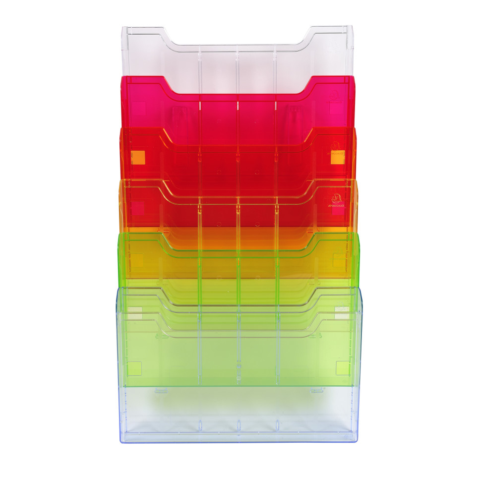 WALL RACK A4 LANDSCAPE (6) clear/ Pc.