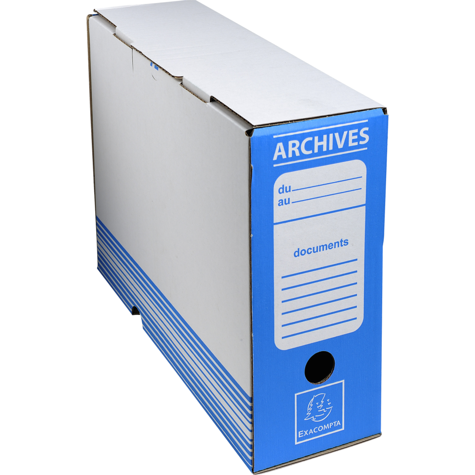 Boite archive Dos 100mm carton ondulé couleurs - 25x34cm/ Pce