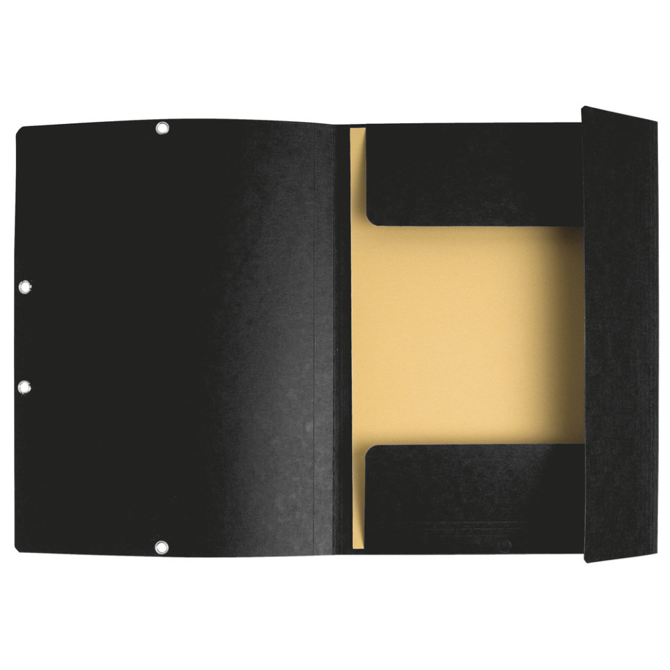3-flap folder with elastic straps 355 gsm hard glazed mottled ...
