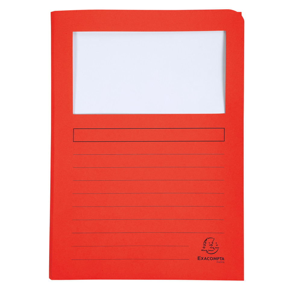 Exacompta 'Super' Zero Plastic Expandable Window Folders, A4/ Pc.