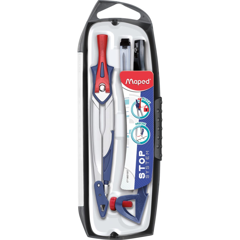 Maped compas Stop System coffret 5 pièces: 1 compas Stop System, 1 ...