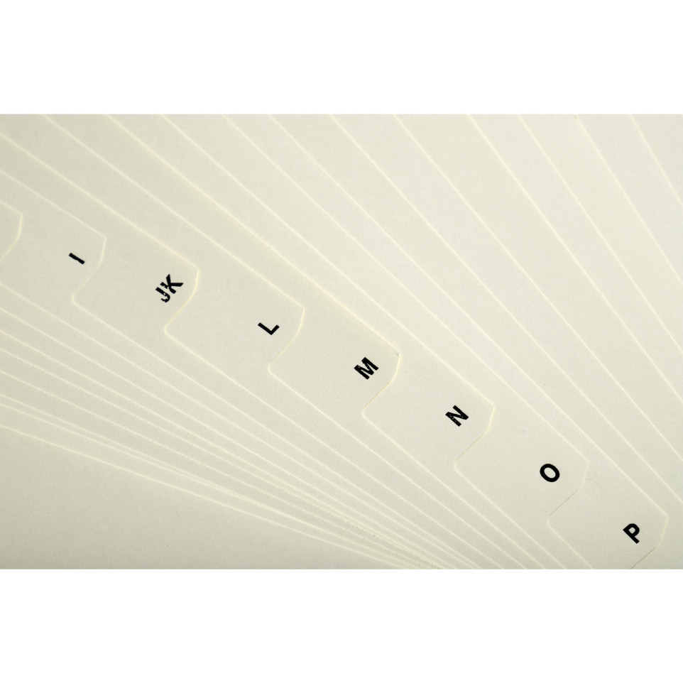 Intercalaires imprimés Carte peau 155g 24 positions de A à Z - A4/ Pce