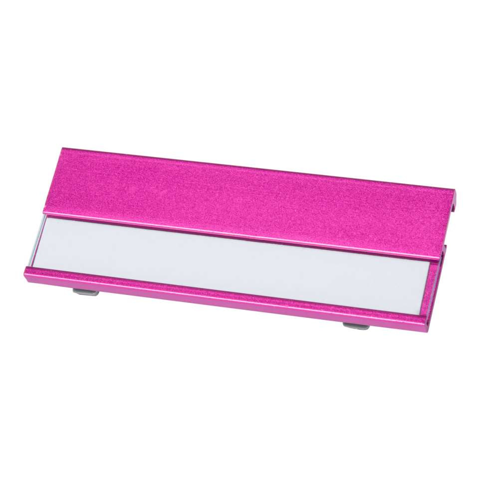 Bindel pink name tag