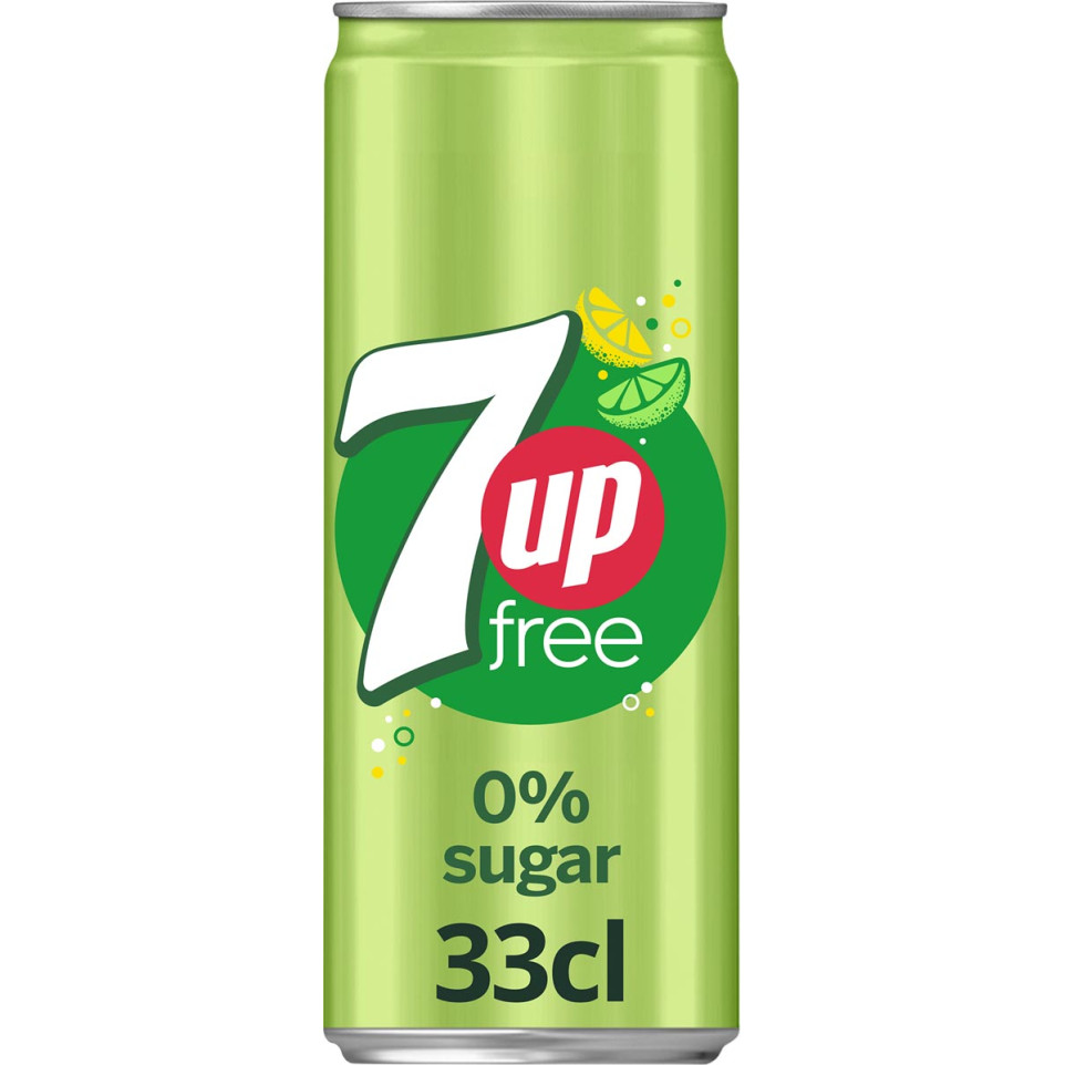 7up free boisson rafraîchissante, sleek canette de 33 cl, paquet de 24 ...