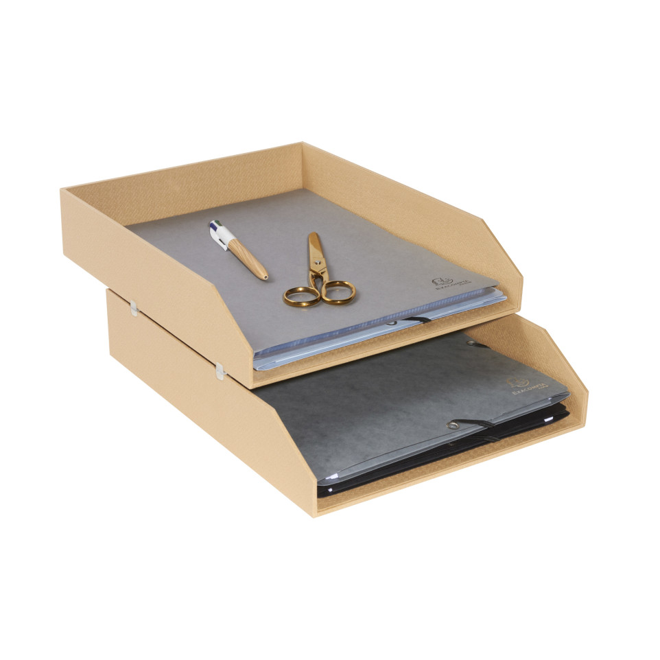 Lot de 2 corbeilles à courrier OfficeByMe/ Pce