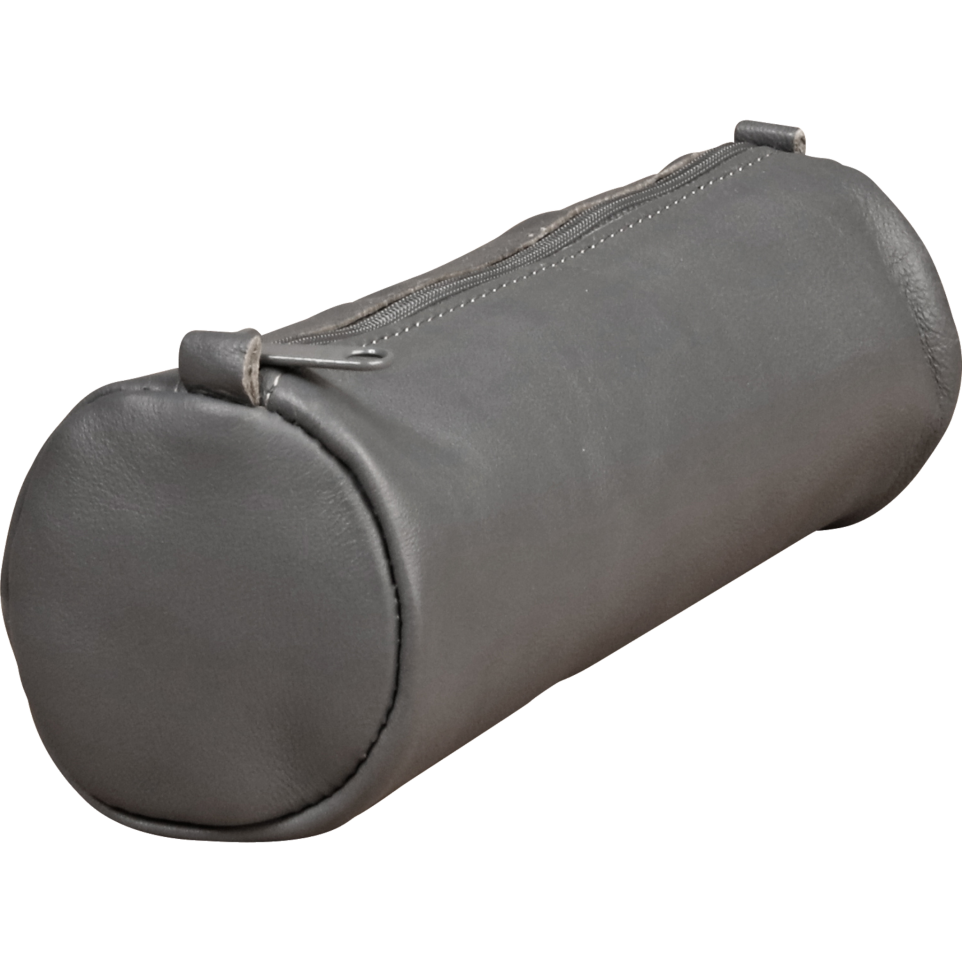 Age Bag, Round Pencil Case in Leather, 21xØ6cm/ Pc.