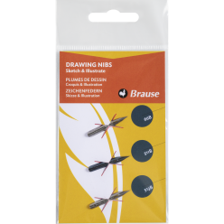 Pochette 3 plumes serie dessin/ Pce