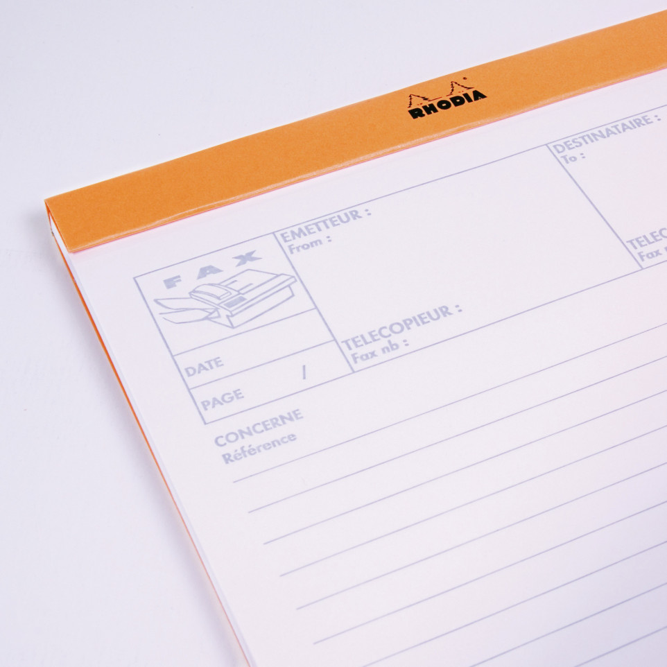 Rhodia Orange Stapl.-pad 80 sh. Fax 21x31/ Pc.