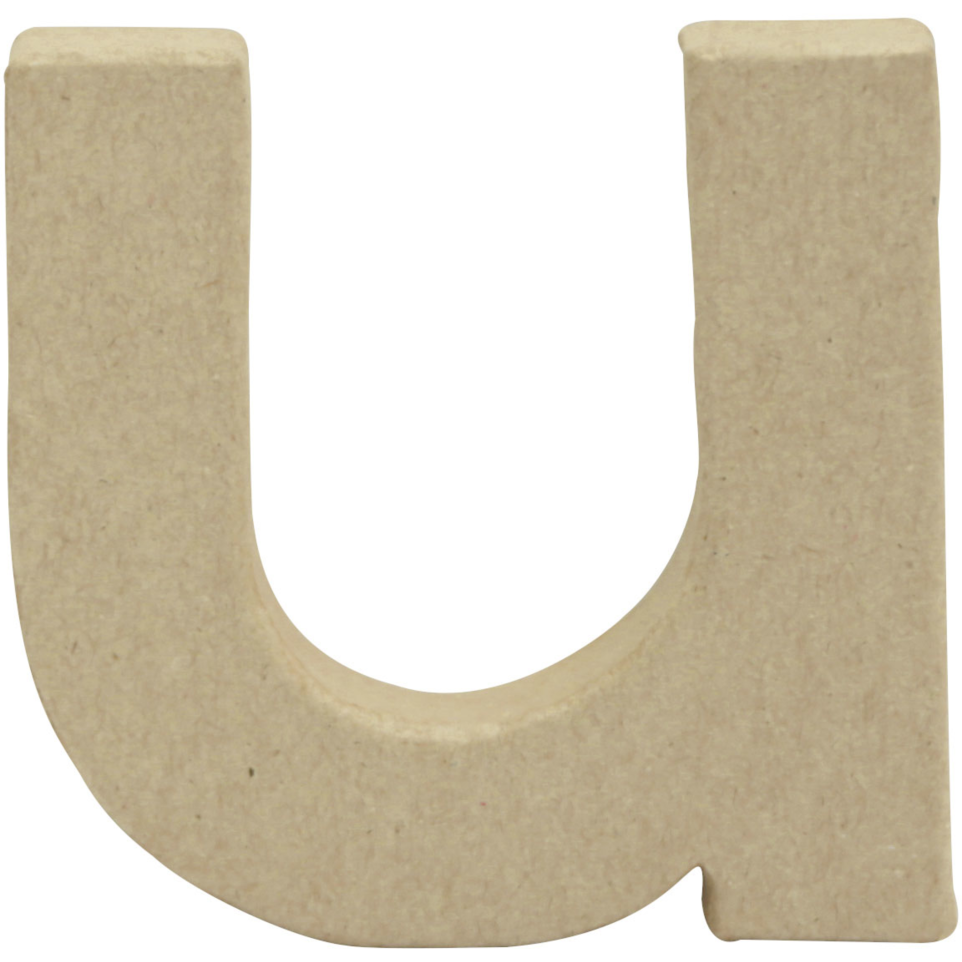Small Kraft Letter 'U' 8.5cm/ Pc.