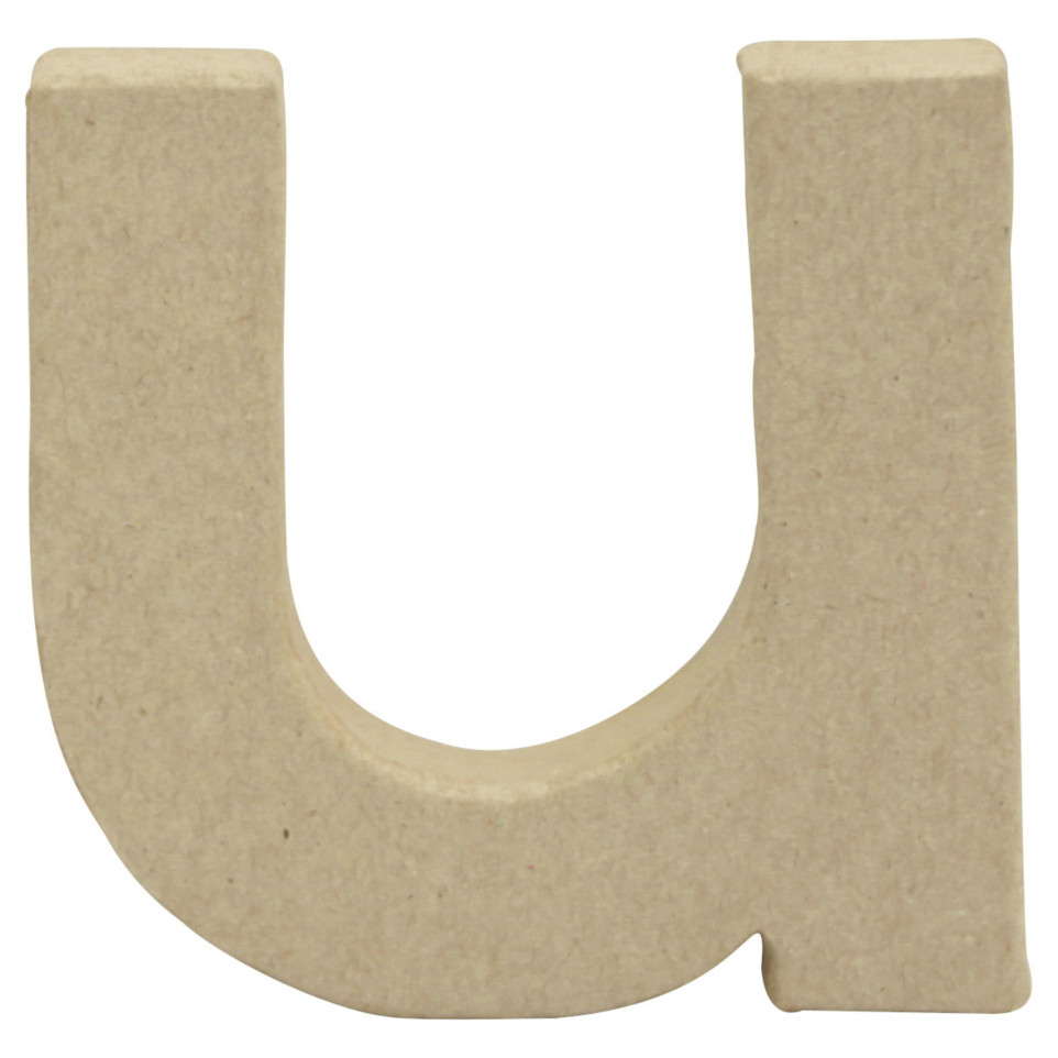 Small Kraft Letter 'U' 8.5cm/ Pc.