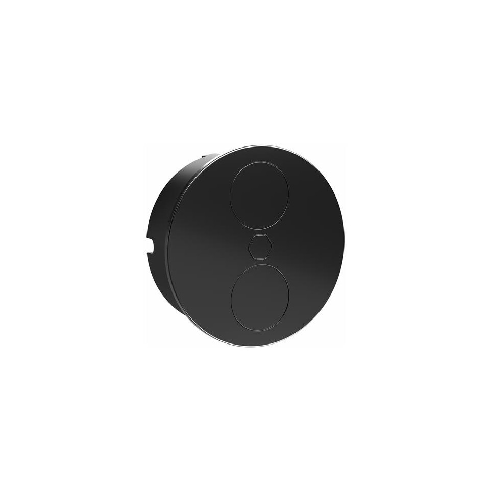 DUPLEX rond stopcontact Ø118mm 1 stopcontact+2USB-A+C mat zwart / pce