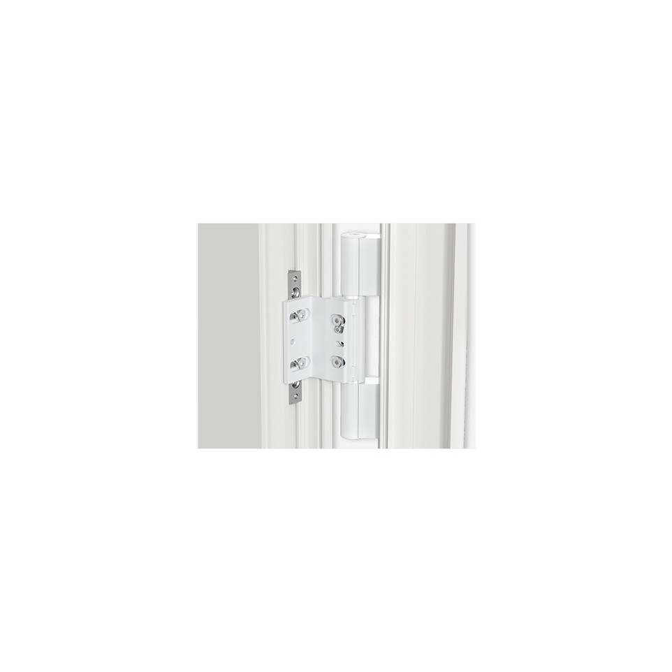 Paumelle Dr Hahn KT-RV 3 lames Nut 16/3mm vis 50mm RAL9001 crème / pce