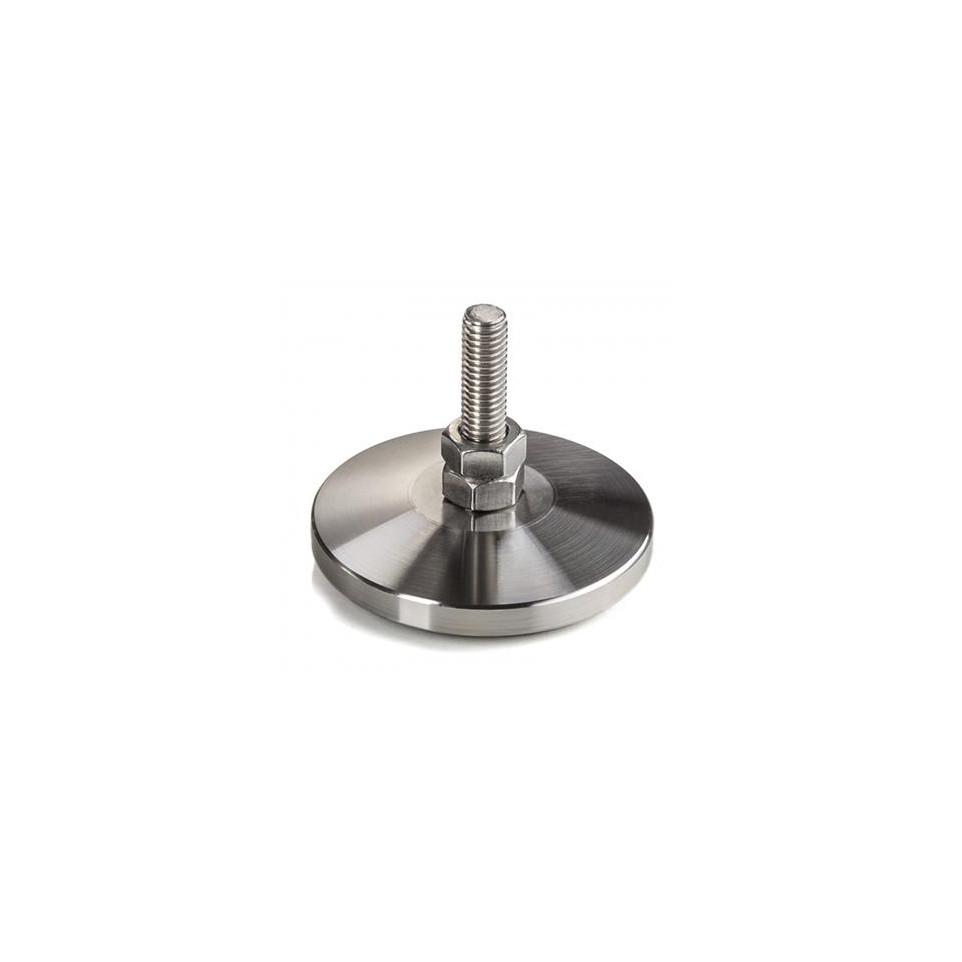 Pied stabilisateur inox Ø60mm à visser métrique 8mm pour pied de table ...