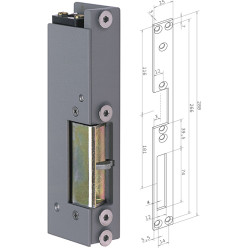 Gâche électrique de sécurité à boîtier assymétrique Effeff 131 RR eE ...