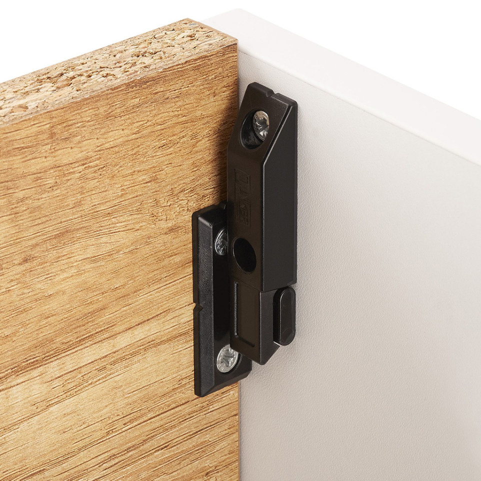 Set 10 paires clips de montage Flink 1 à accrocher PVC noir / pce