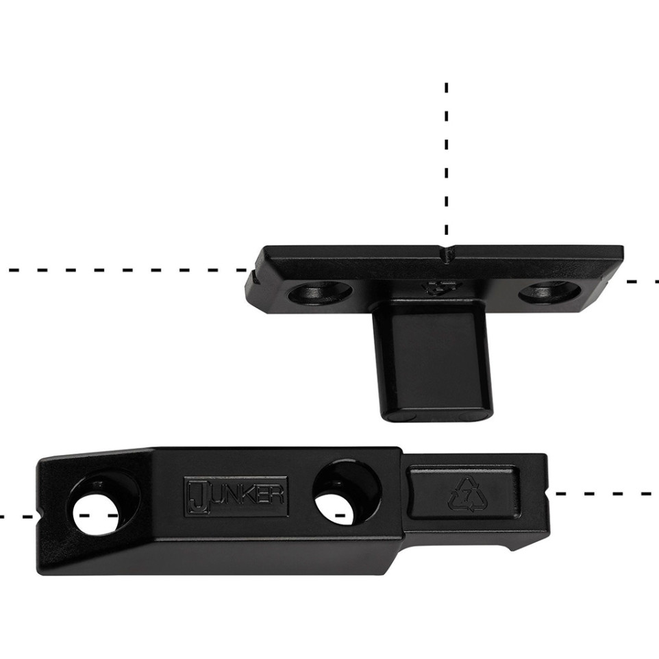 Set 10 paires clips de montage Flink 1 à accrocher PVC noir / pce