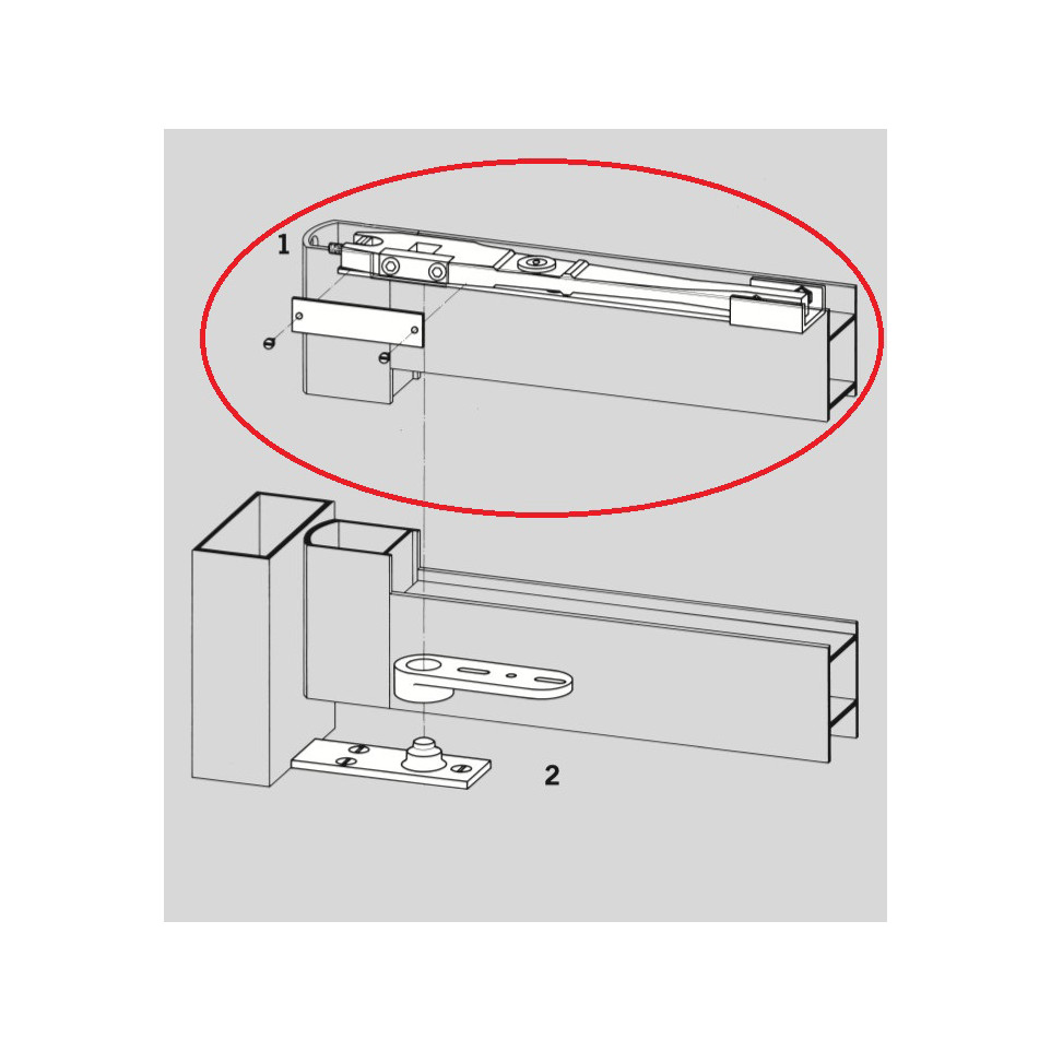 Bras supérieur double action Dorma pour RTS 85 / pce