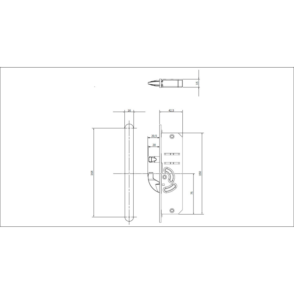 Kit 3 tringles RHD action par béquille pêne rond et crochet RSG ...