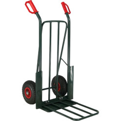 Diable acier roue gonflable 250kg + bavette repliable / pce