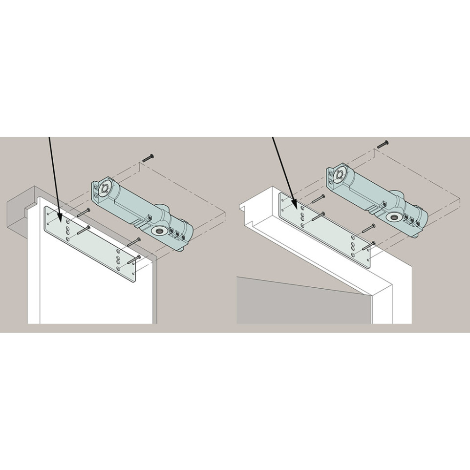 Plaque de montage corps Assa Abloy DCA 126 pour DC 340 et 350 / pce