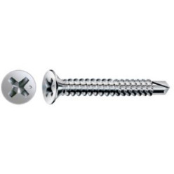 Vis de ferrures autoforante à tête fraisée FEX-A PH2 pour profil PVC Ø3 ...