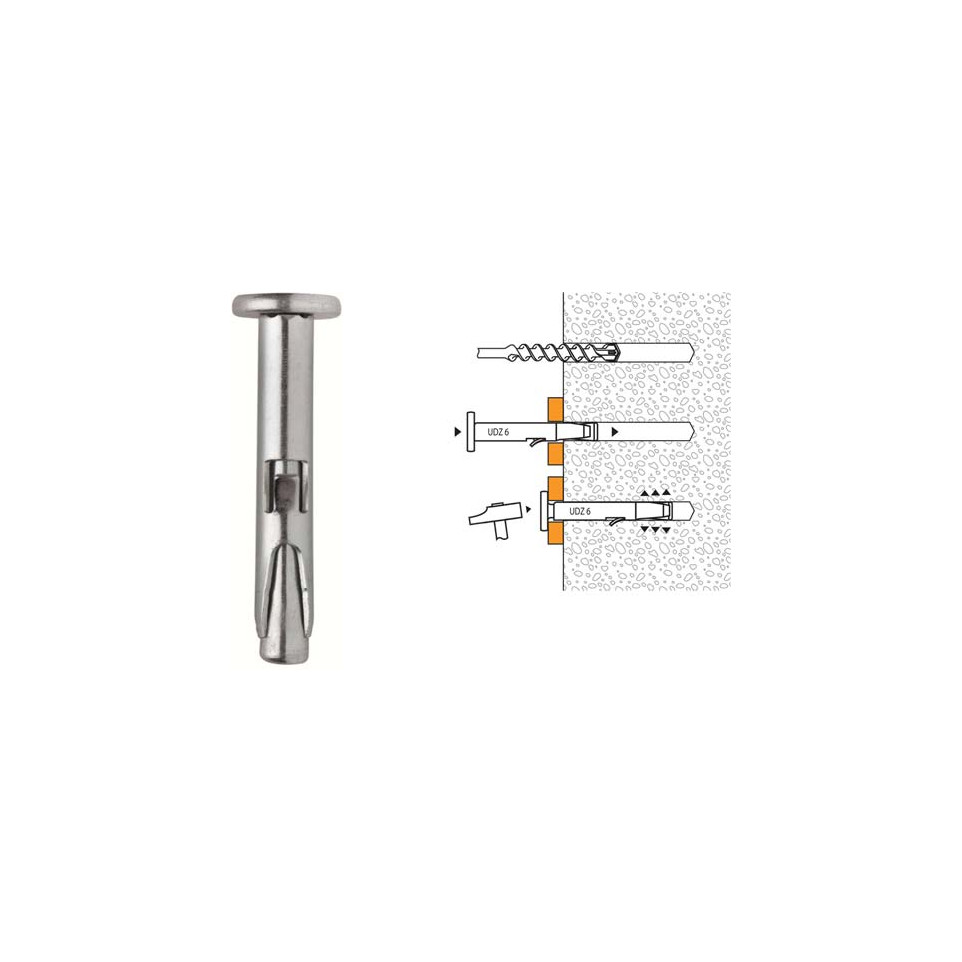 Spit UDZ metalen slagplug Ø6 5-35mm / 100pce