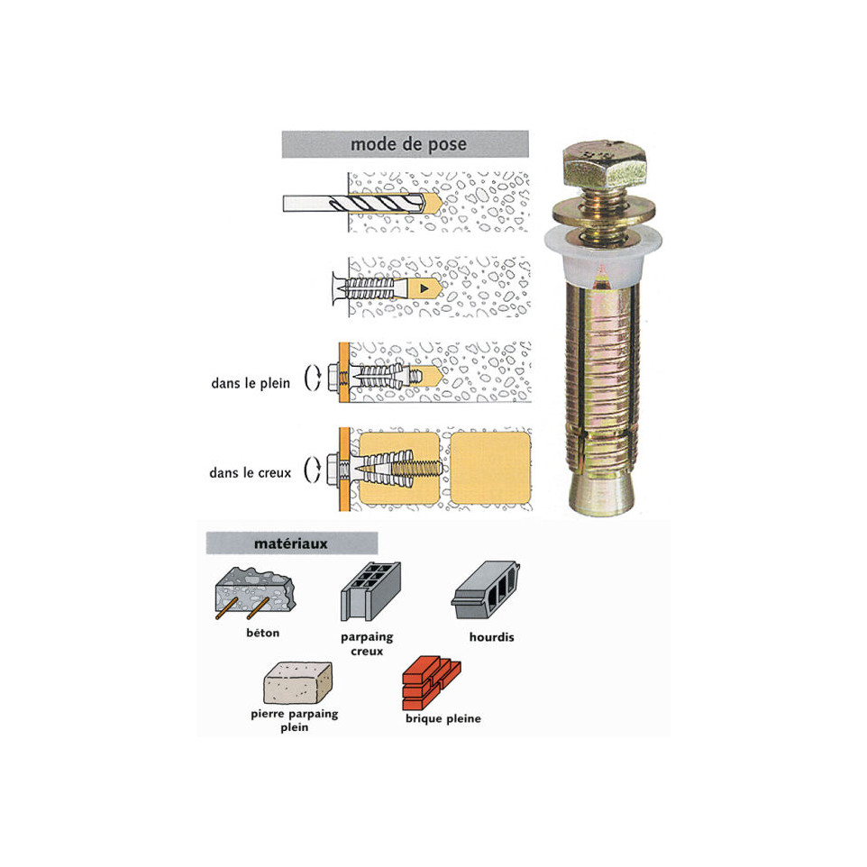 Spit PRIMA M10 hoge expansie metalen plug / pce