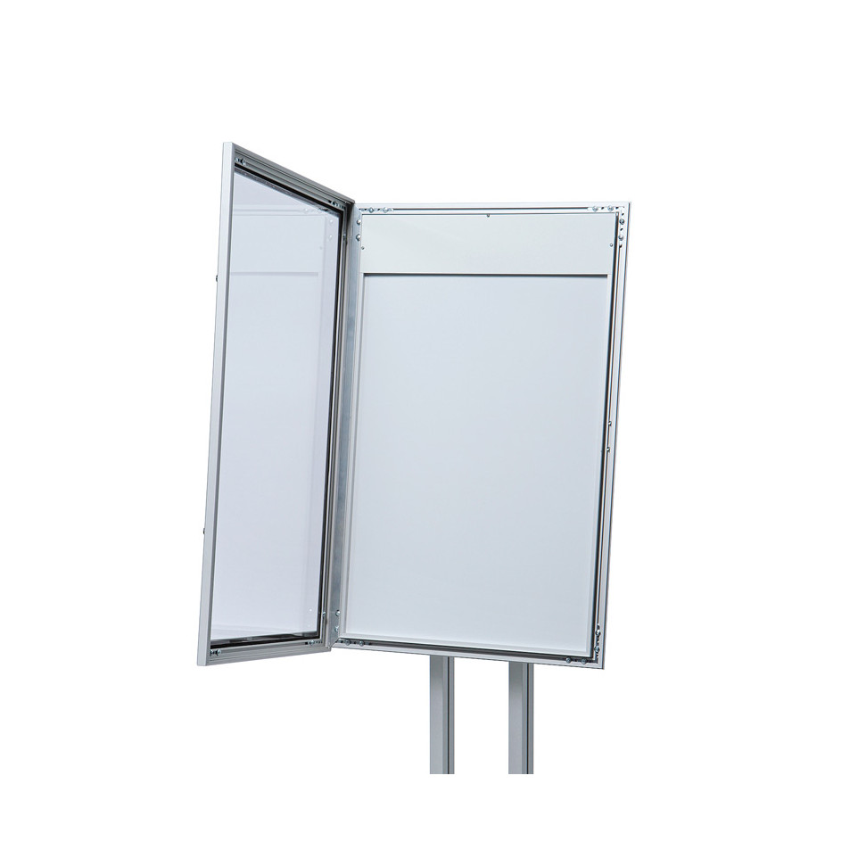 Logo De Poteau De Menu Autoportant LED 4 x A4