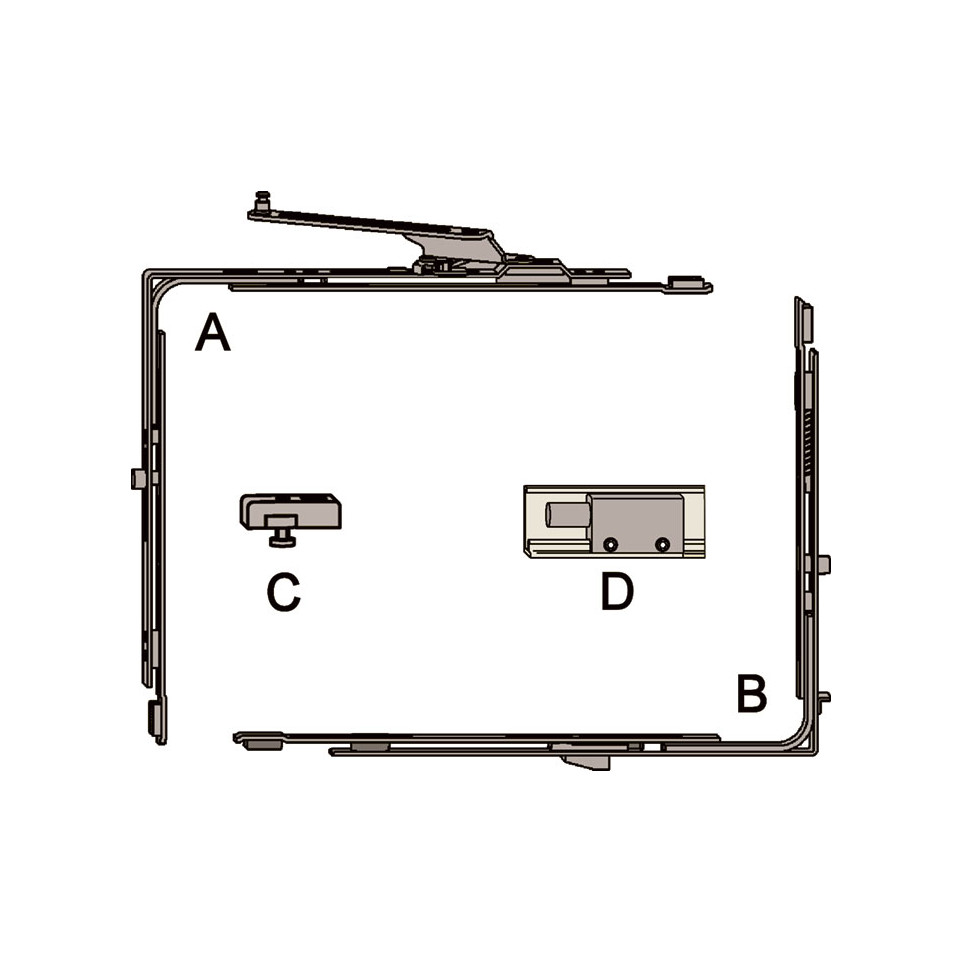 GU 966 achterste schaar links 13mm / pce