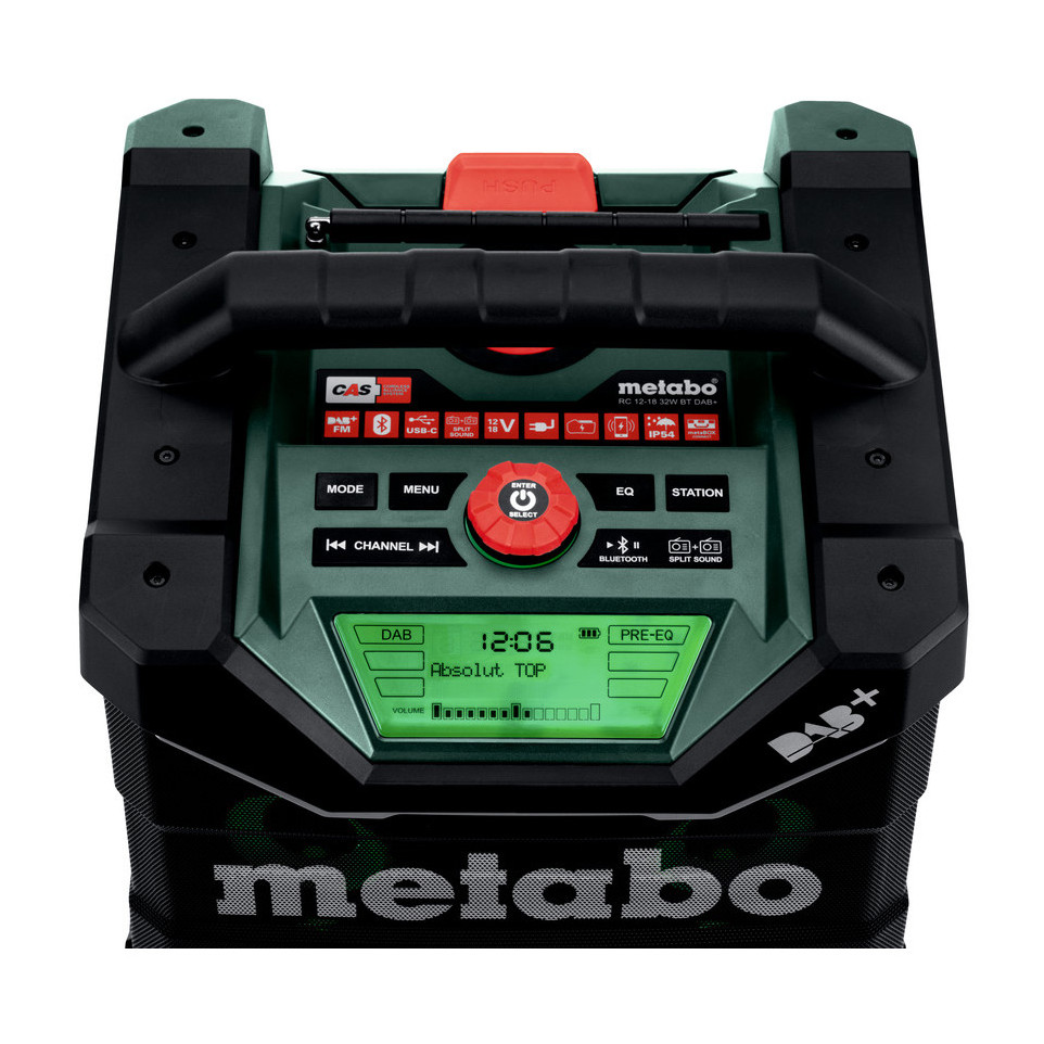 Radio de chantier Metabo RC 12-18 32W BT DAB+ / pce
