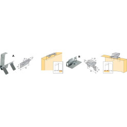 Clip de fixation de plinthe Hettich TURBOCLIP S pour plinthe latérale / pce