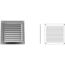 Grille estampée 436 Renson alu naturel 250x250mm / pce