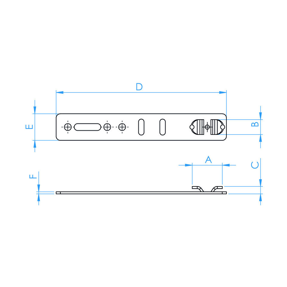Patte de fixation pour châssis aluminium fixe à tourner Multi service ...