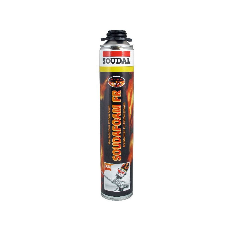 Mousse feu Soudal Soudafoam FR GUN 750ml à visser / 750ml