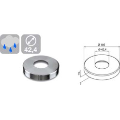 Coiffe pour embase Ø105x18x42,4mm inox 316 / pce