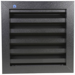 Grille murale Renson 411 Ral 9005 str 200x200mm / pce