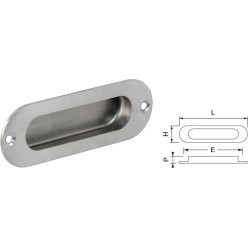 Cuvette intérieur et extérieur arrondis en inox / pce